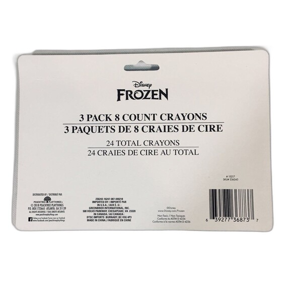 Disney | Office | Frozen Disney 3 Pack 8 Count Crayons Elsa Anna Kids ...